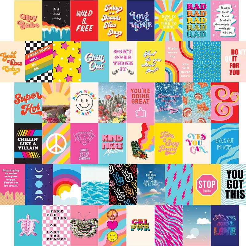 Retro Wall Collage Kit - Etsy