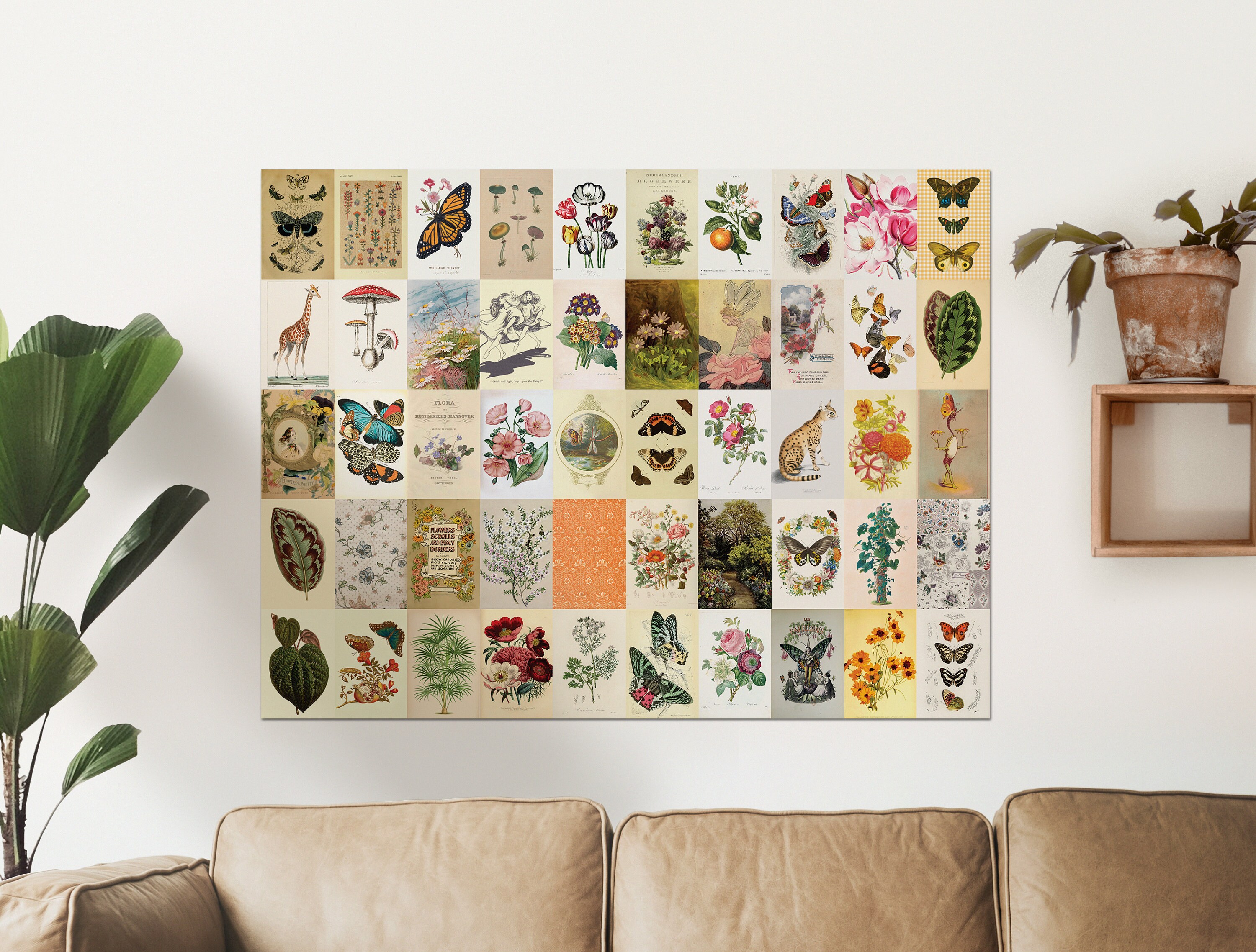 Printed X Vintage Cottagecore Aesthetic Wall Collage Kit Etsy My Xxx