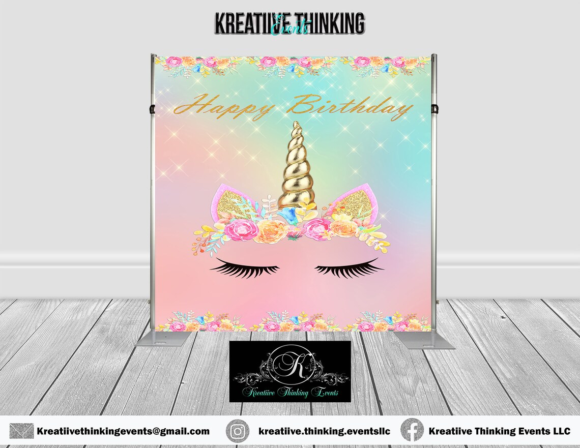 Unicorn Backdrop Digital or Printed or Shipped - Etsy