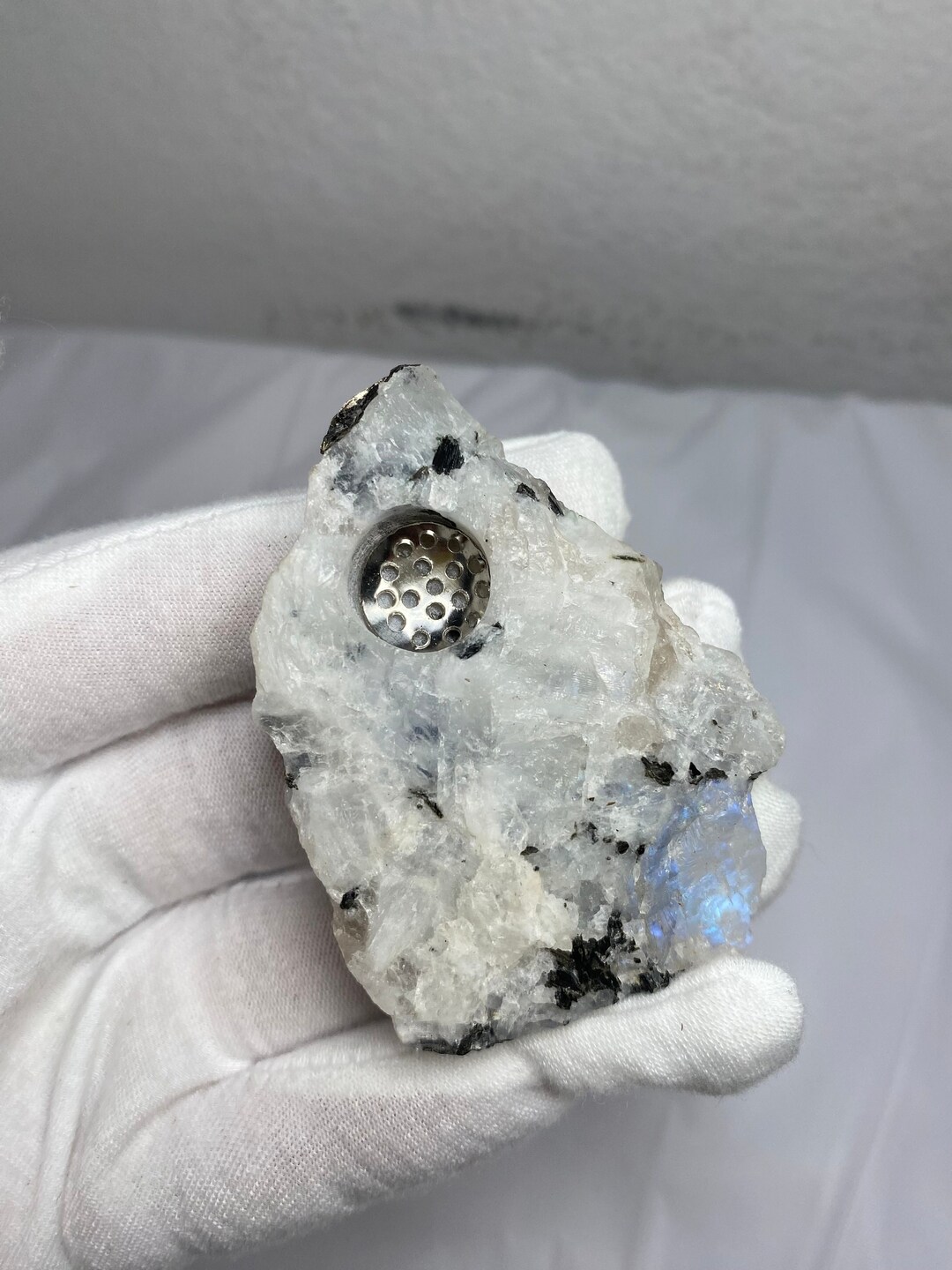 Gorgeous Rainbow Moonstone Carved Into a Smoking Pipe - Etsy