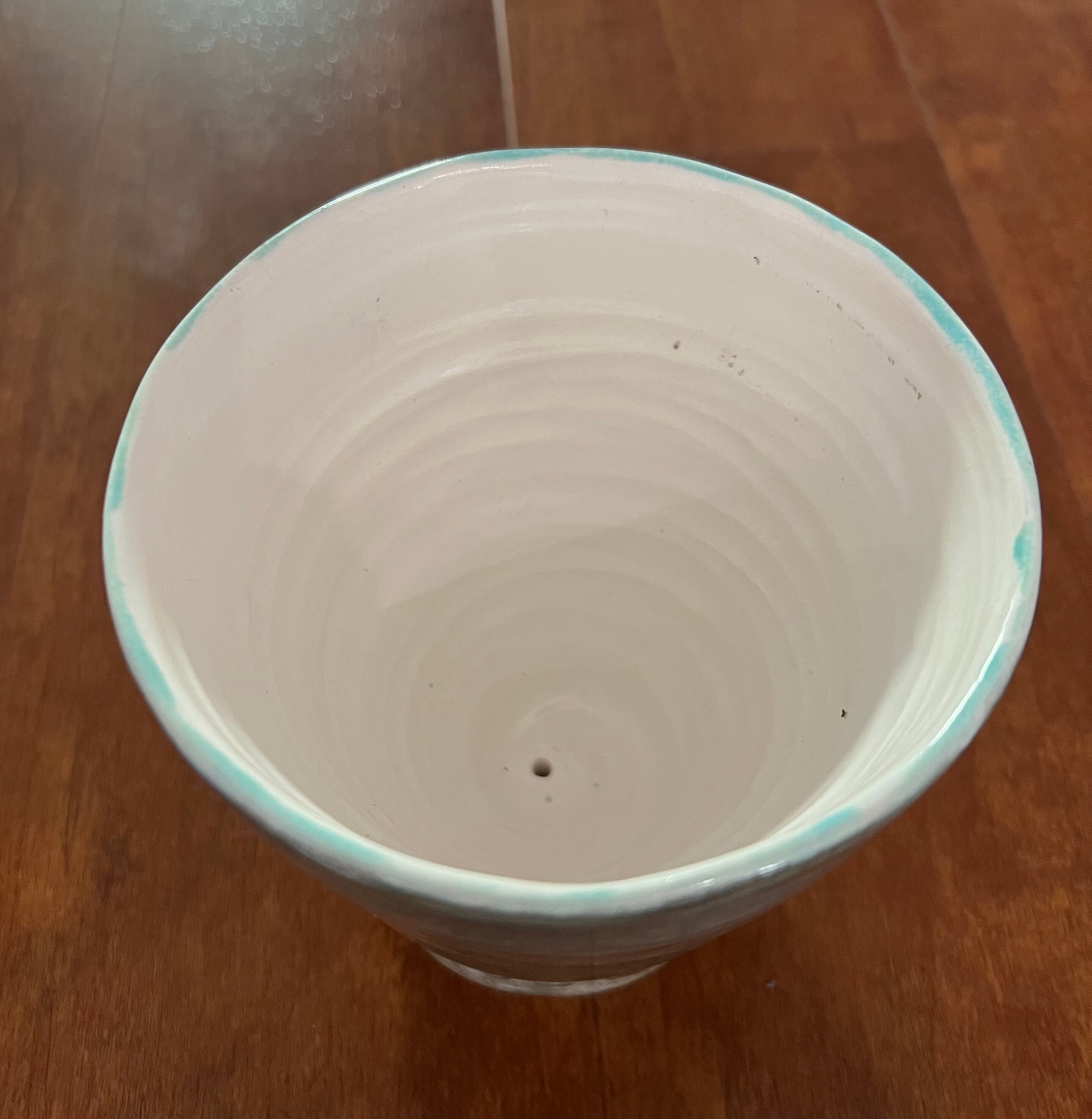 Handmade Green Grey Ceramic Pottery Planter With Drainage - Etsy