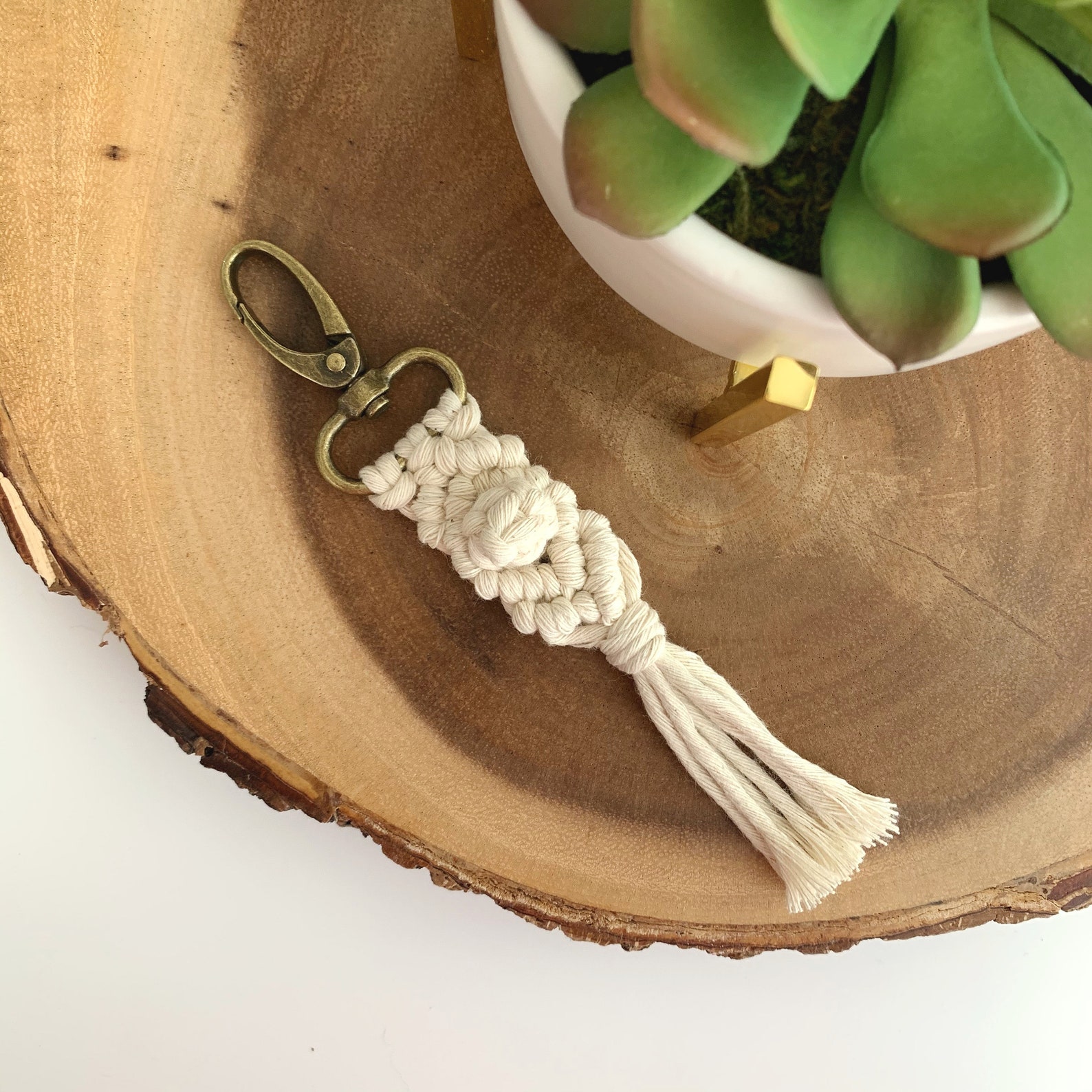 Keychain Macrame Keychain - Etsy