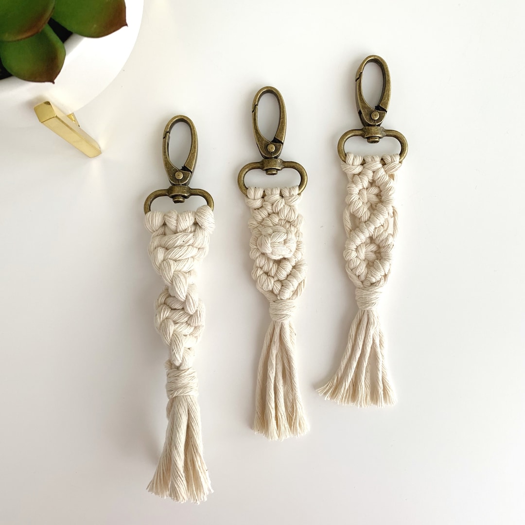 Keychain Macrame Keychain - Etsy