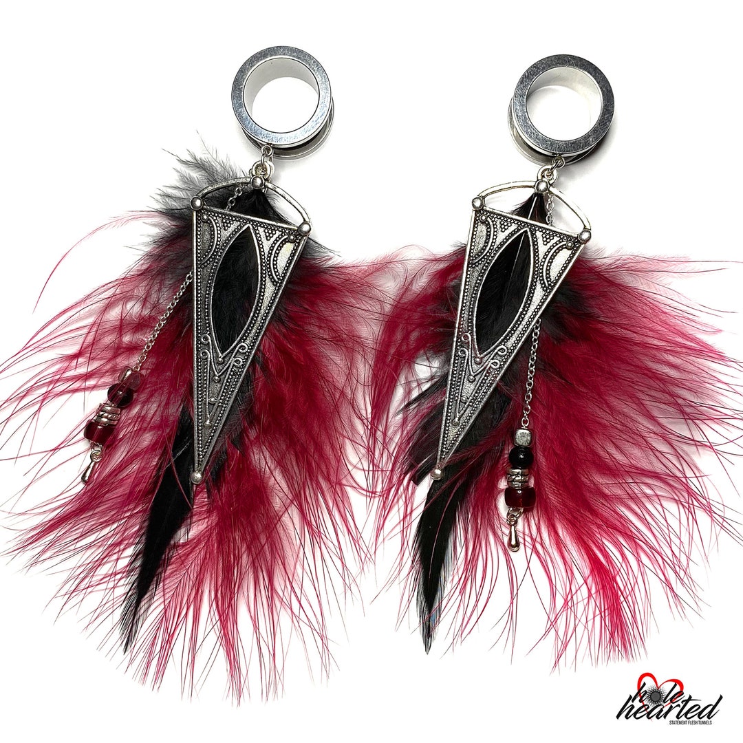 16mm Handmade No. 535 Gothic Triangle Steel Pair Screw Fit Dangle Ear ...