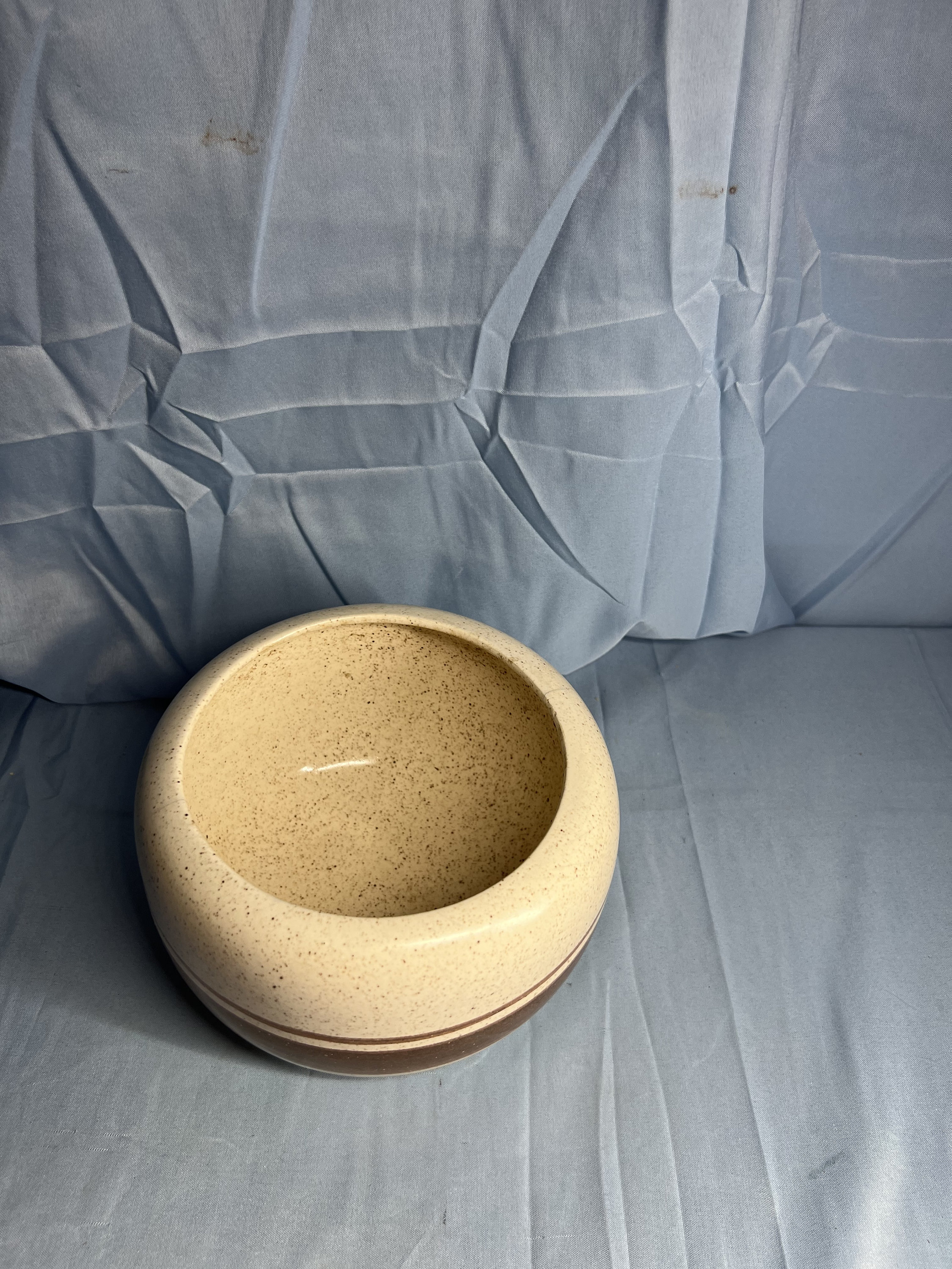 Haeger Designs of Dundee Beige Brown Striped Speckled Pottery Planter ...