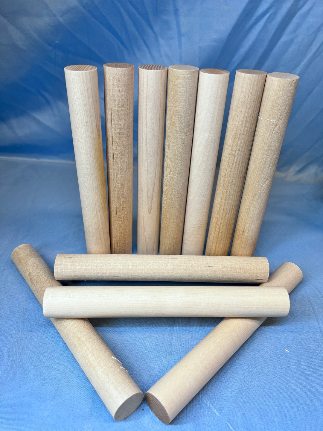 Set off 8 Inch Long, 1 Inch Diameter, Wooden Rods for Educational or ...