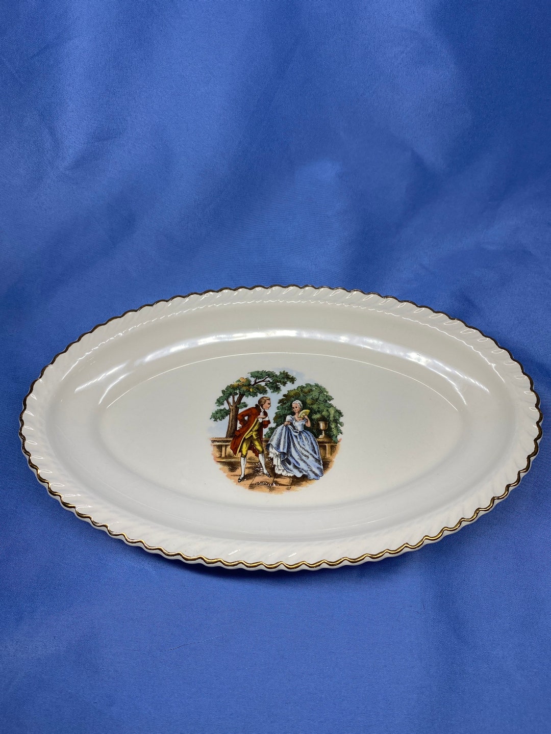 Vintage Godey Prints Relish Serving Plate by the Harker Pottery Company ...