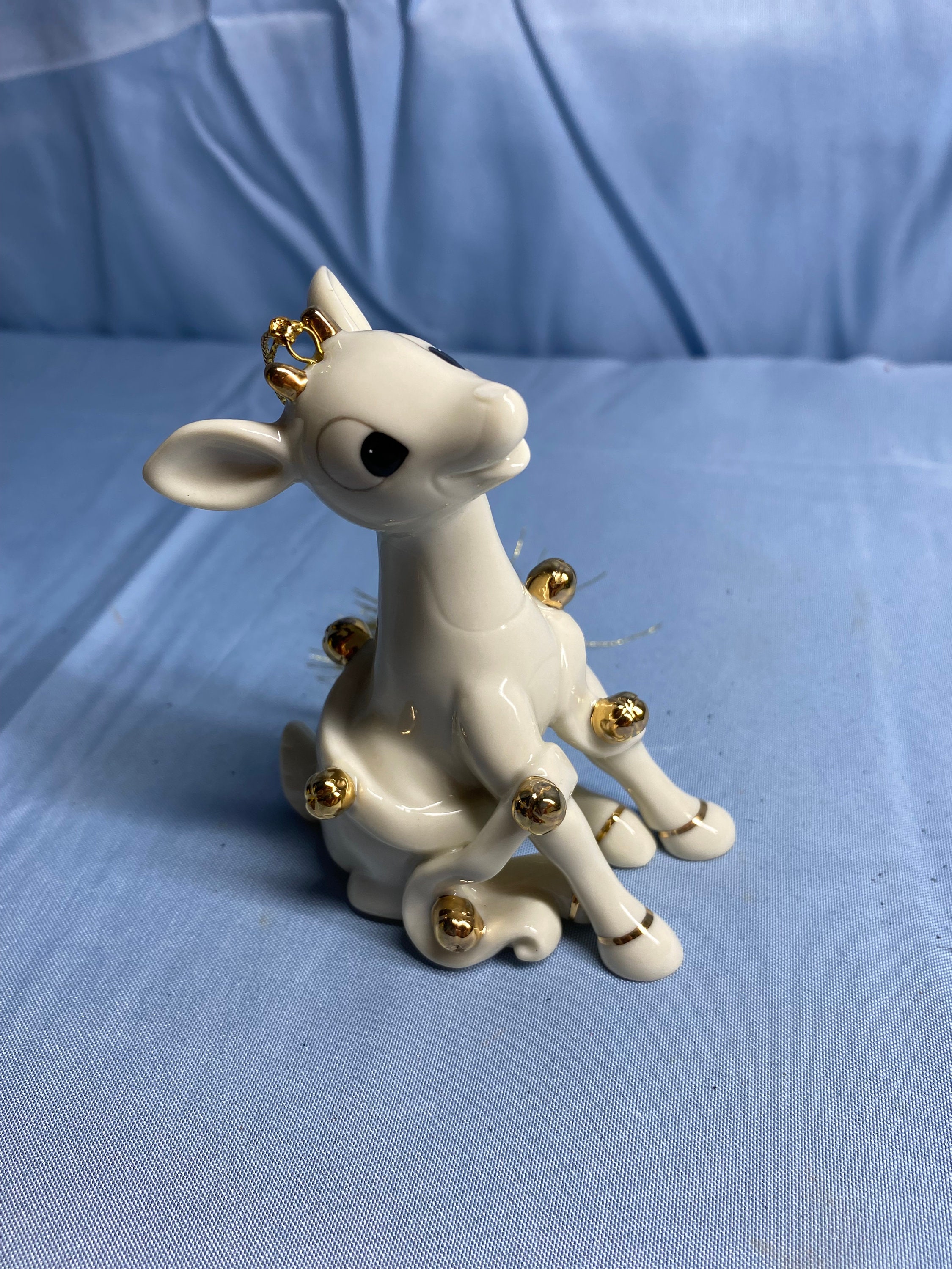 Lenox Rudolph White Reindeer Porcelain Christmas Ornament in - Etsy