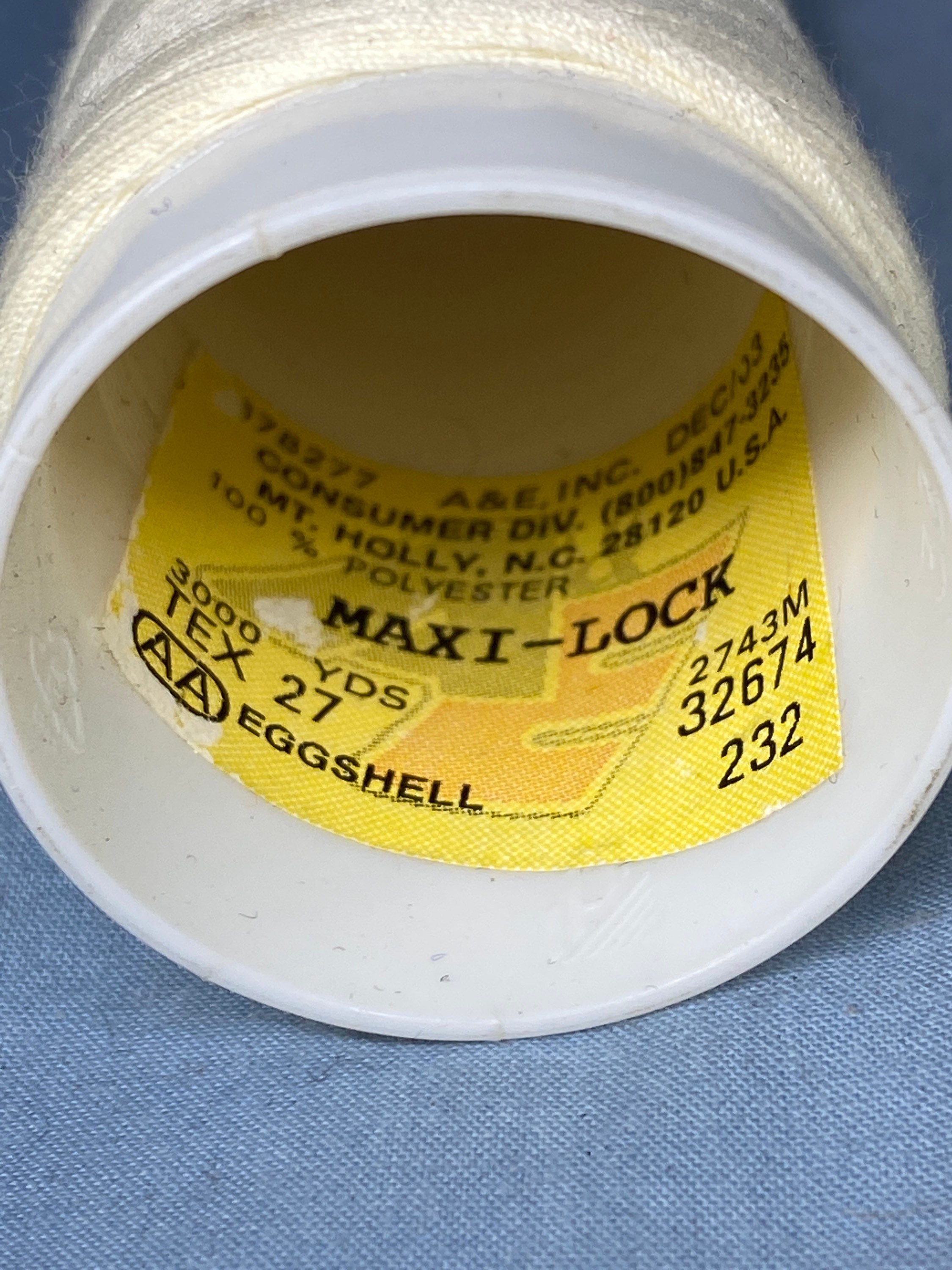 3 Maxi-lock Serger Thread All Purpose Polyester Cones Eggshell | Etsy