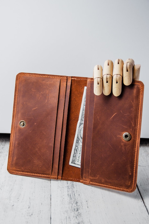 Leather Cash Wallet Money Organizer for Cash Coupon - Etsy