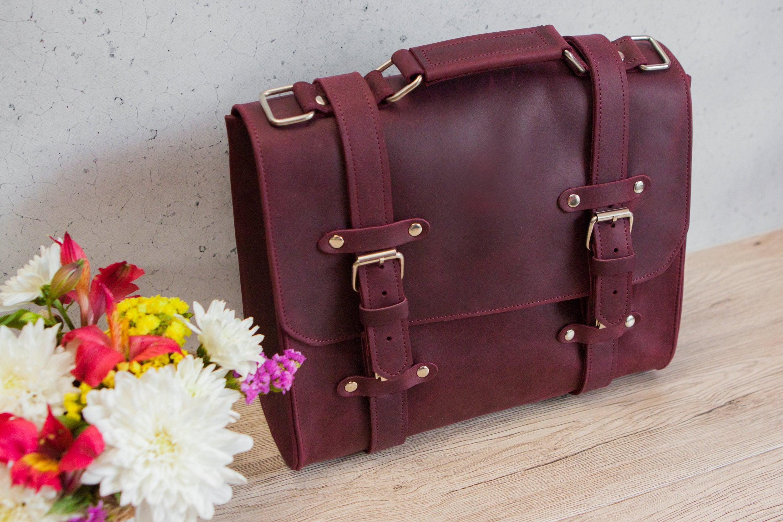 Leather Satchel Bag for Women, Leather Crossbody Satchel Bag, Laptop ...
