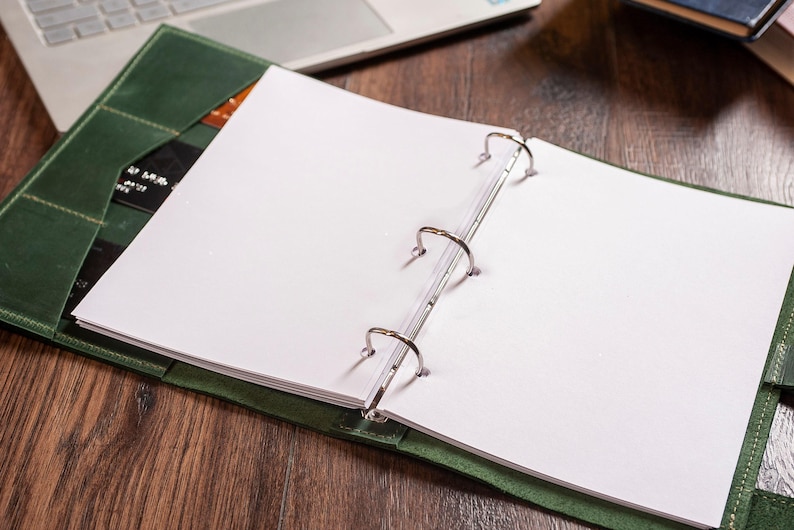 Engraved Binder, Leather Binder A5, Personalized Binder 3 Ring, Leather ...