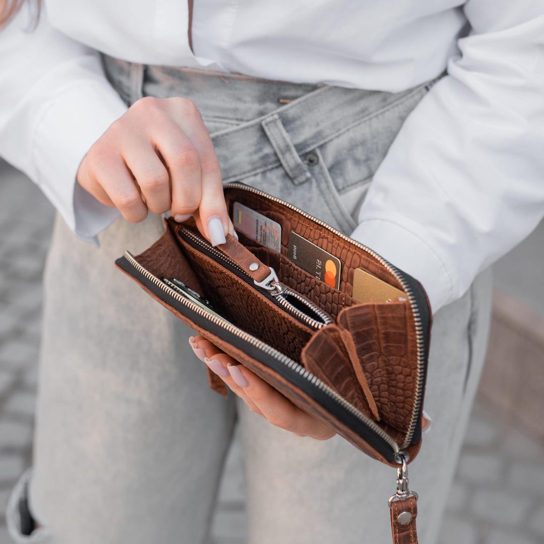 Large Wallet Women, Long Wallet Women, Wristlet Wallet Women, Zipper ...