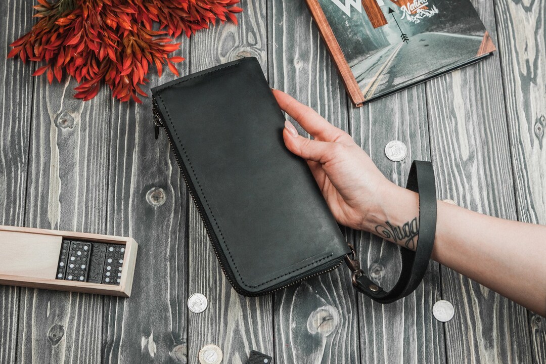 Leather Wristlet Wallet for Women, Leather Wristlet Wallet for Iphone ...