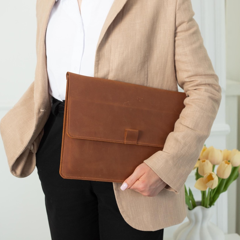 Leather Dell Laptop Case - Etsy
