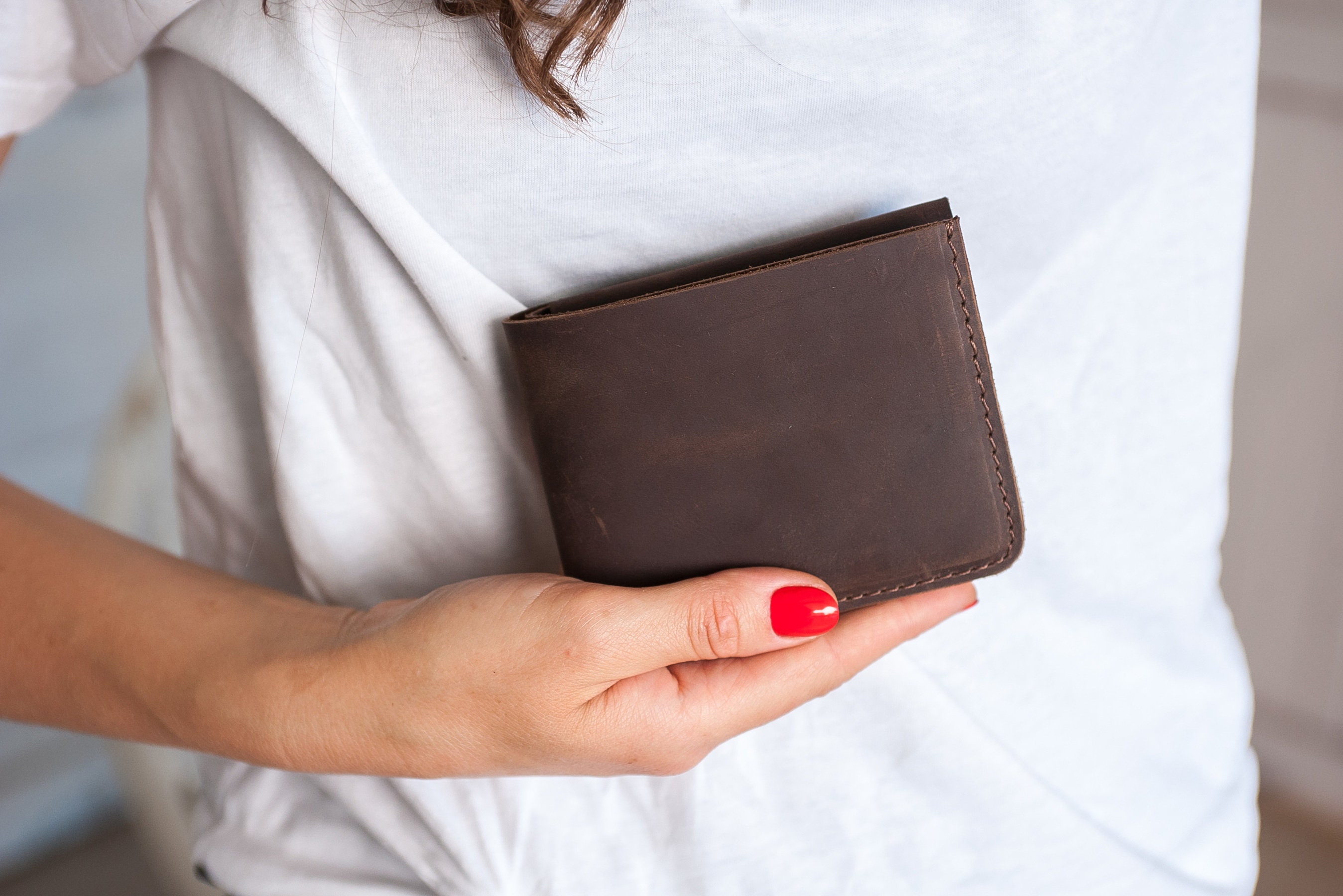 Personalized Leather Walletfirefighter Walletleather Fathers | Etsy