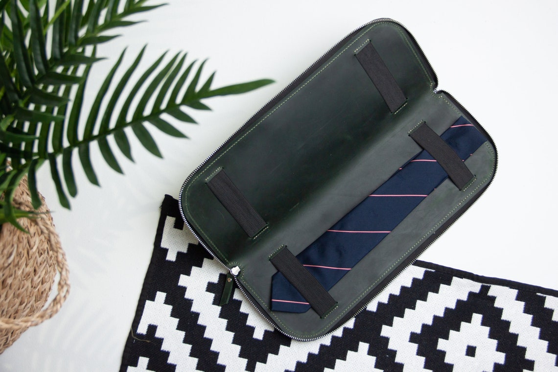 Dad Tie Case Leather Tie Case Personalized Tie Case Travel - Etsy
