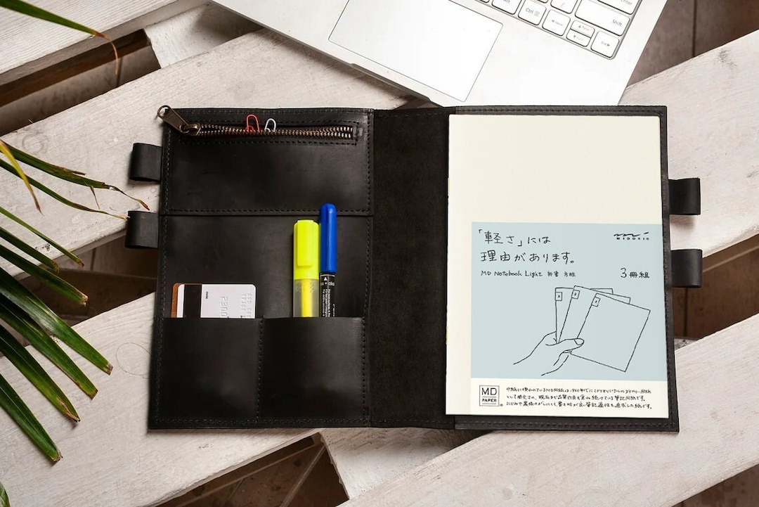 Leather Midori Md Notebook Cover, Midori A5 Notebook Cover, Custom ...
