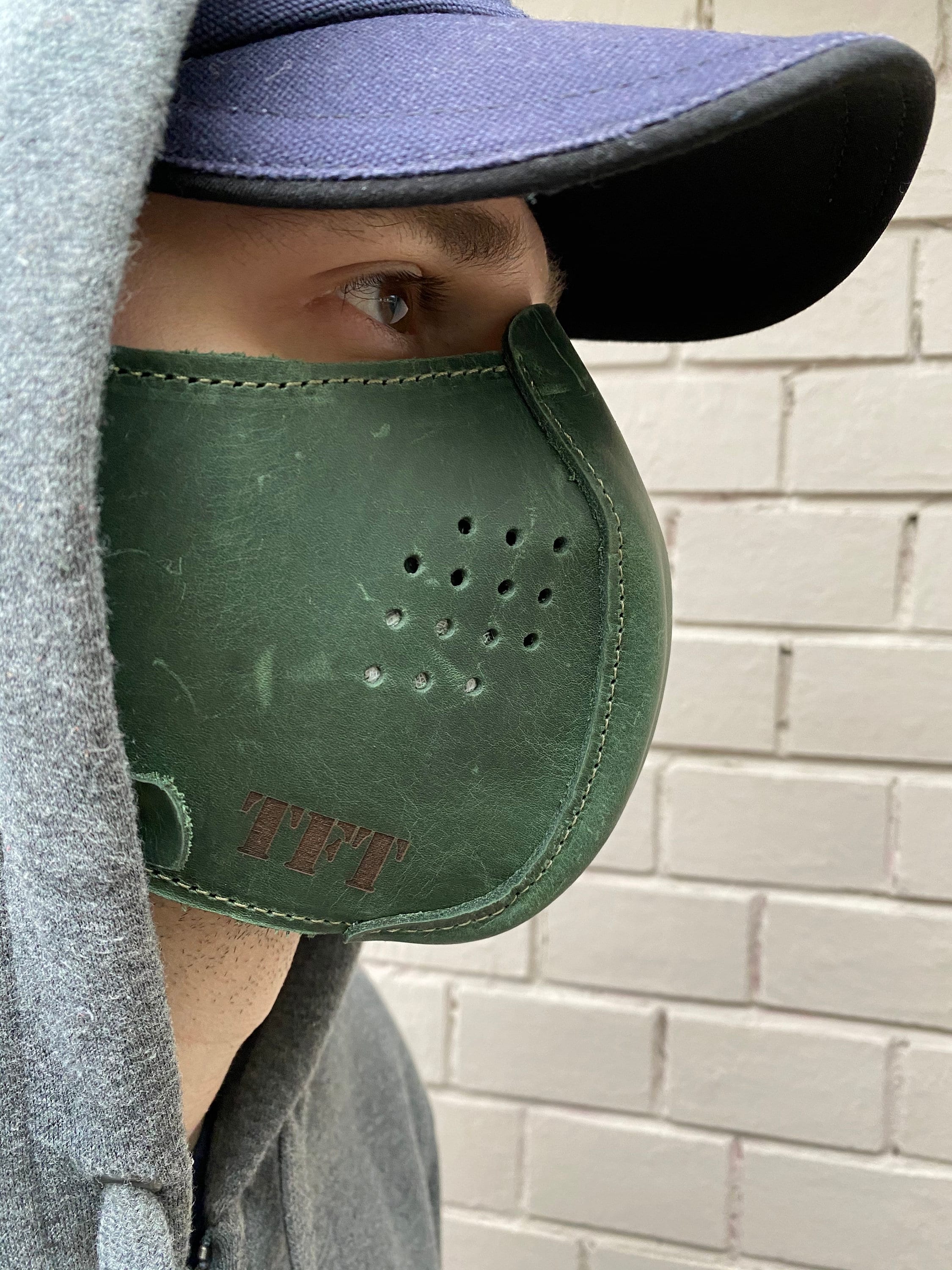 Leather Mouth Maskprotective Face Mask With Filter | Etsy