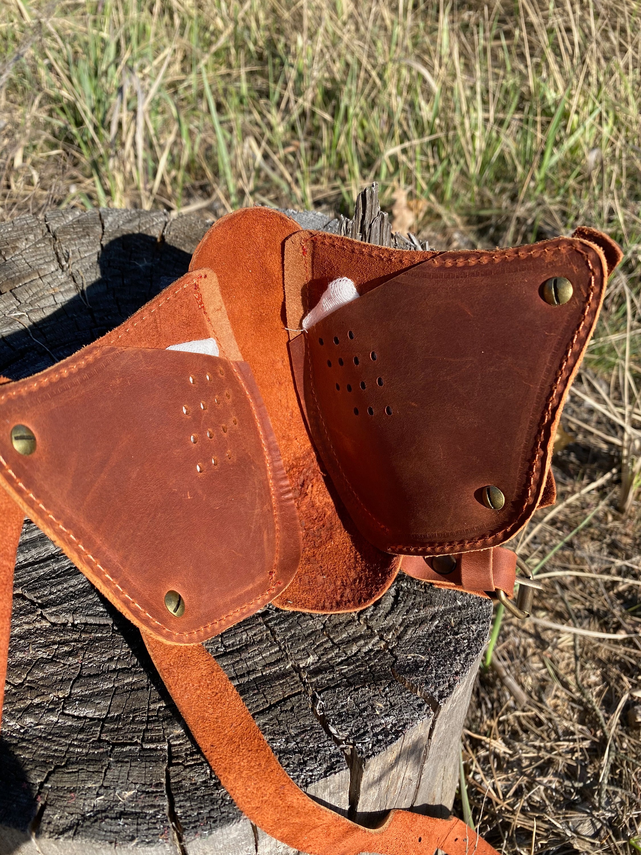 Leather Mouth Maskprotective Face Mask With Filter | Etsy