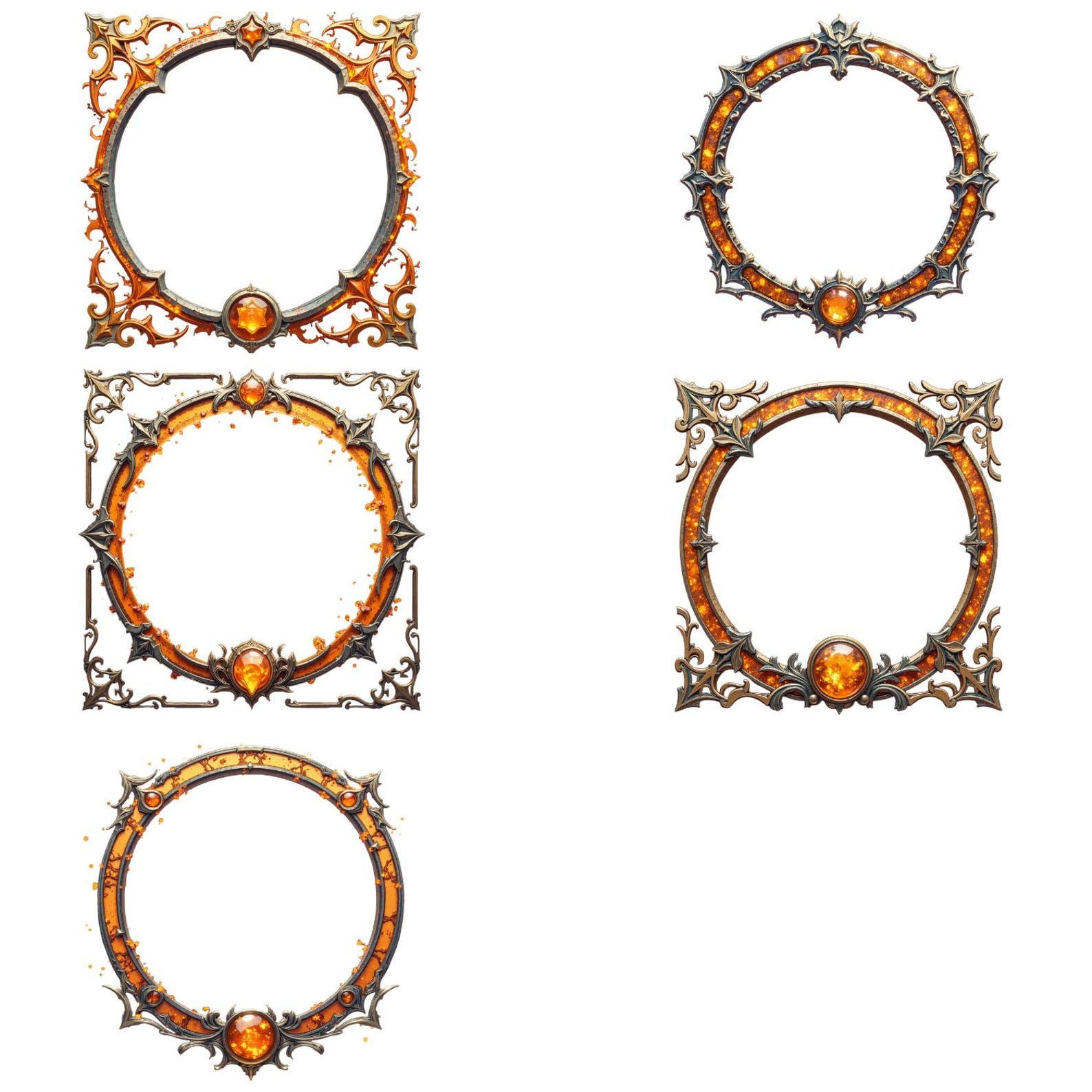 Fantasy Token Frame Pack: RPG Character Portrait Borders (PNG Digital ...