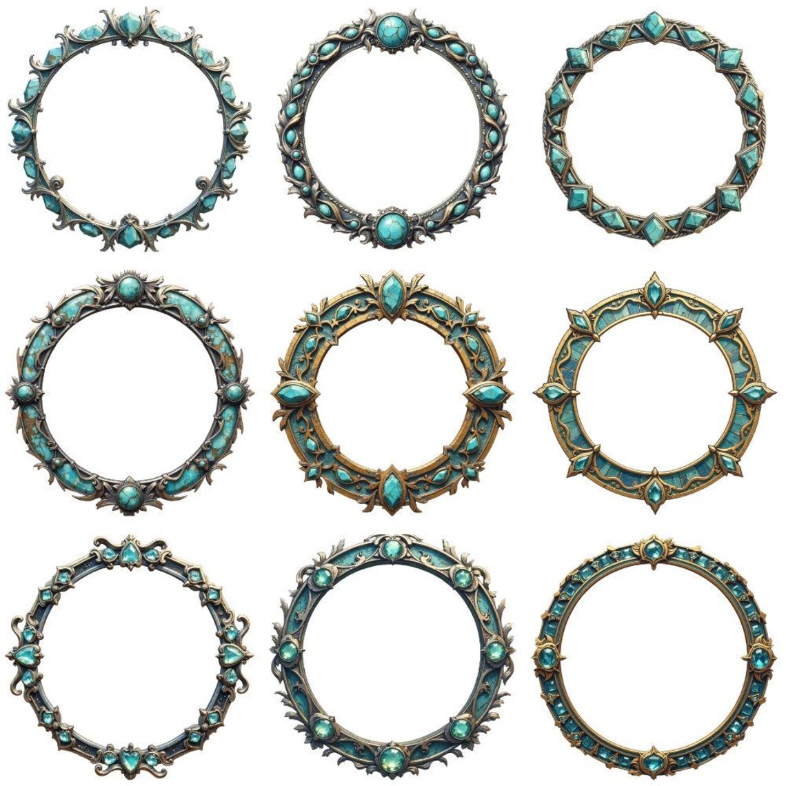 Fantasy Token Frame Pack: RPG Character Portrait Borders (digital ...
