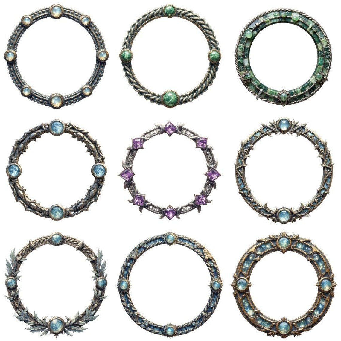Fantasy Token Frame Pack: RPG Character Portrait Borders (digital ...