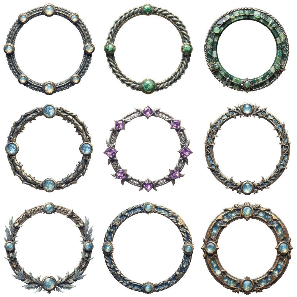 Fantasy Token Frame Pack: RPG Character Portrait Borders (digital ...