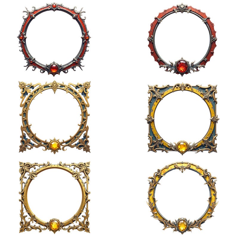 Fantasy Game Token Frame, RPG Portrait D&D Pathfinder Character ...