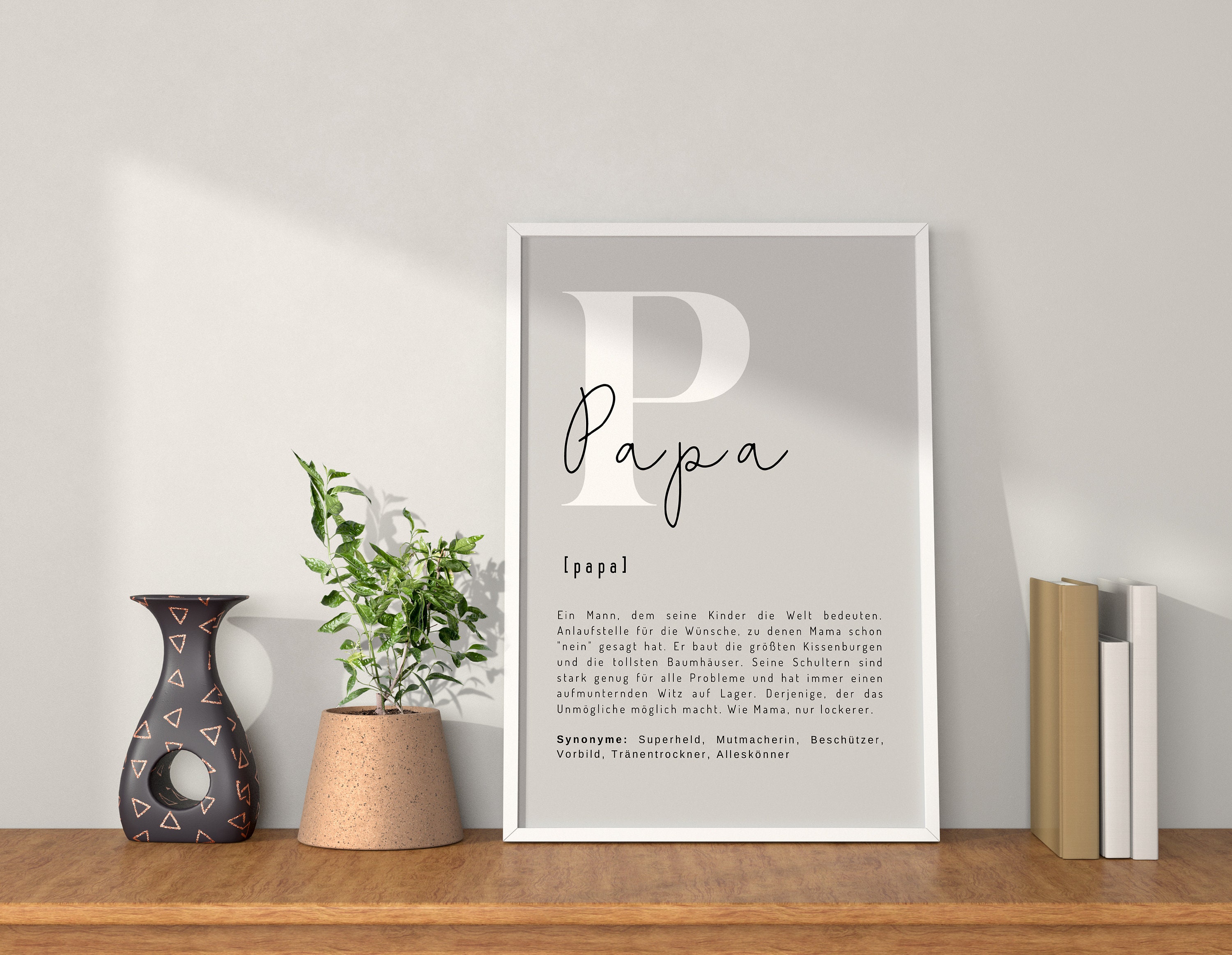 Póster personalizado - Papá | Regalo del Día del Padre DIN A4 (también ...