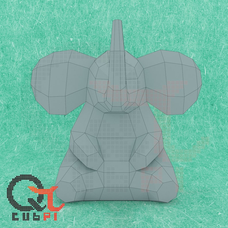 Papercraft Elephant, Paper Craft Elephant, Paper Elephant, Paper ...
