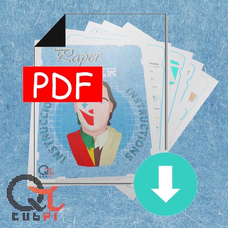 Papercraft Joker Paper Craft Joker Paper Joker Papel | Etsy