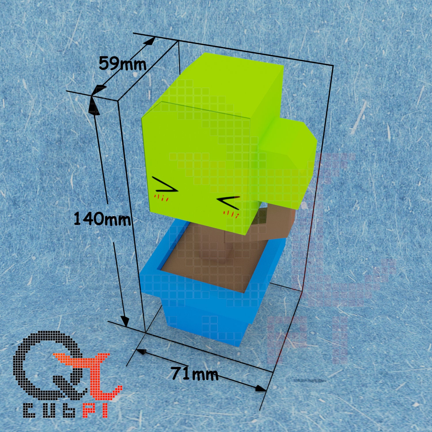 Papercraft Cube Plant, Papercraft Cube Plant, Paper Cube Plant, Paper ...