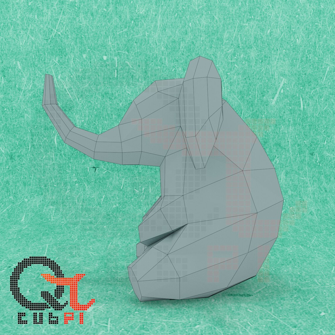 Papercraft Elephant, Paper Craft Elephant, Paper Elephant, Paper ...