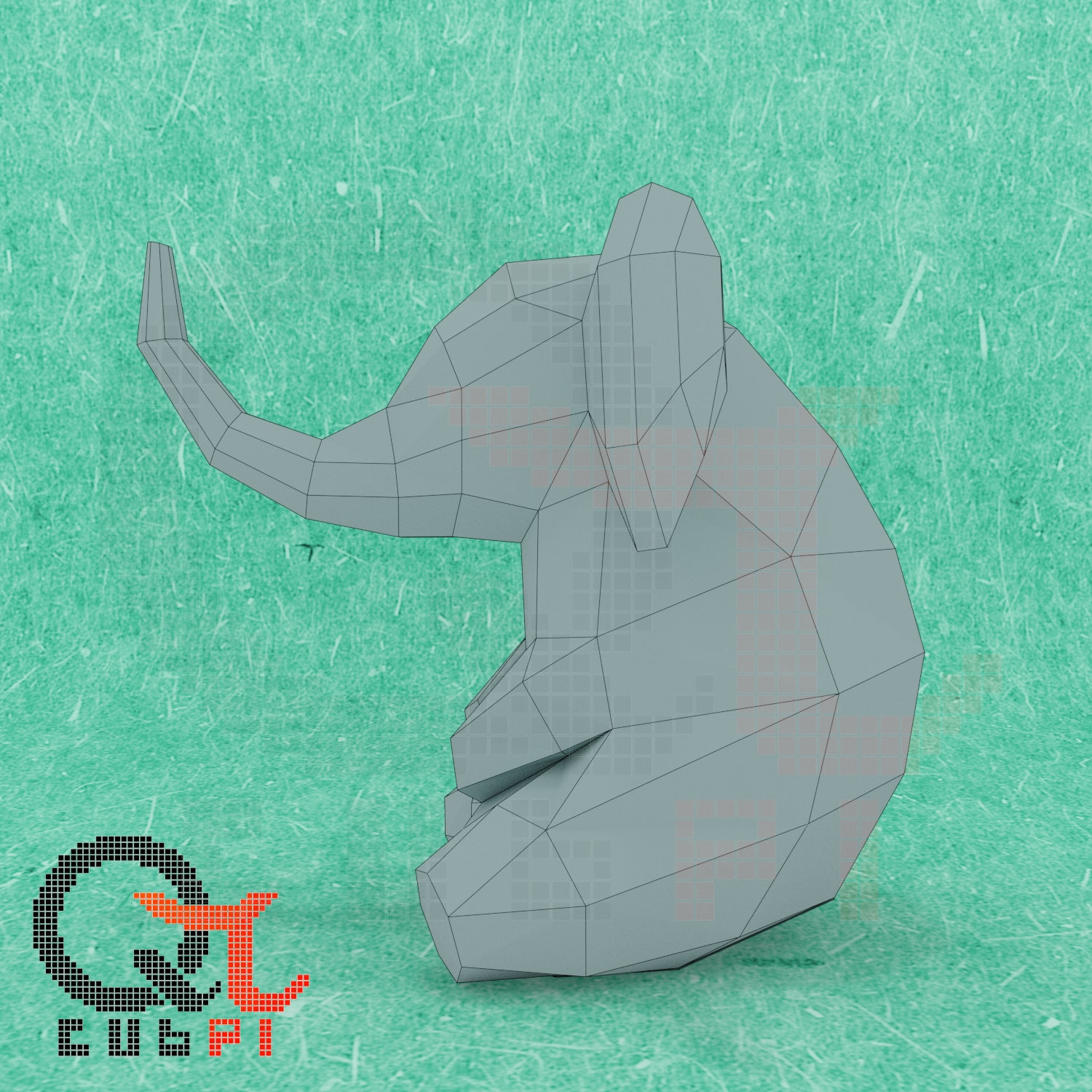 Papercraft Elephant, Paper Craft Elephant, Paper Elephant, Paper ...