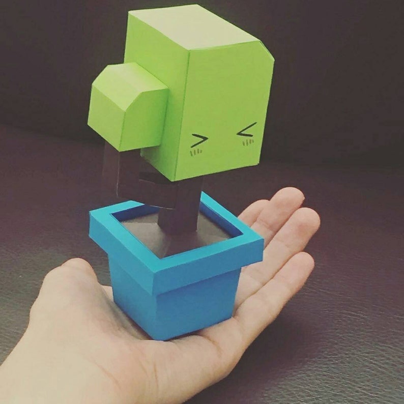 Papercraft Cube Plant Papercraft Cubo Planta Paper Cube - Etsy