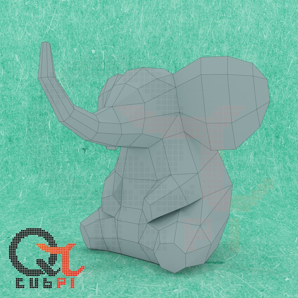 Papercraft Elephant, Paper Craft Elephant, Paper Elephant, Paper ...