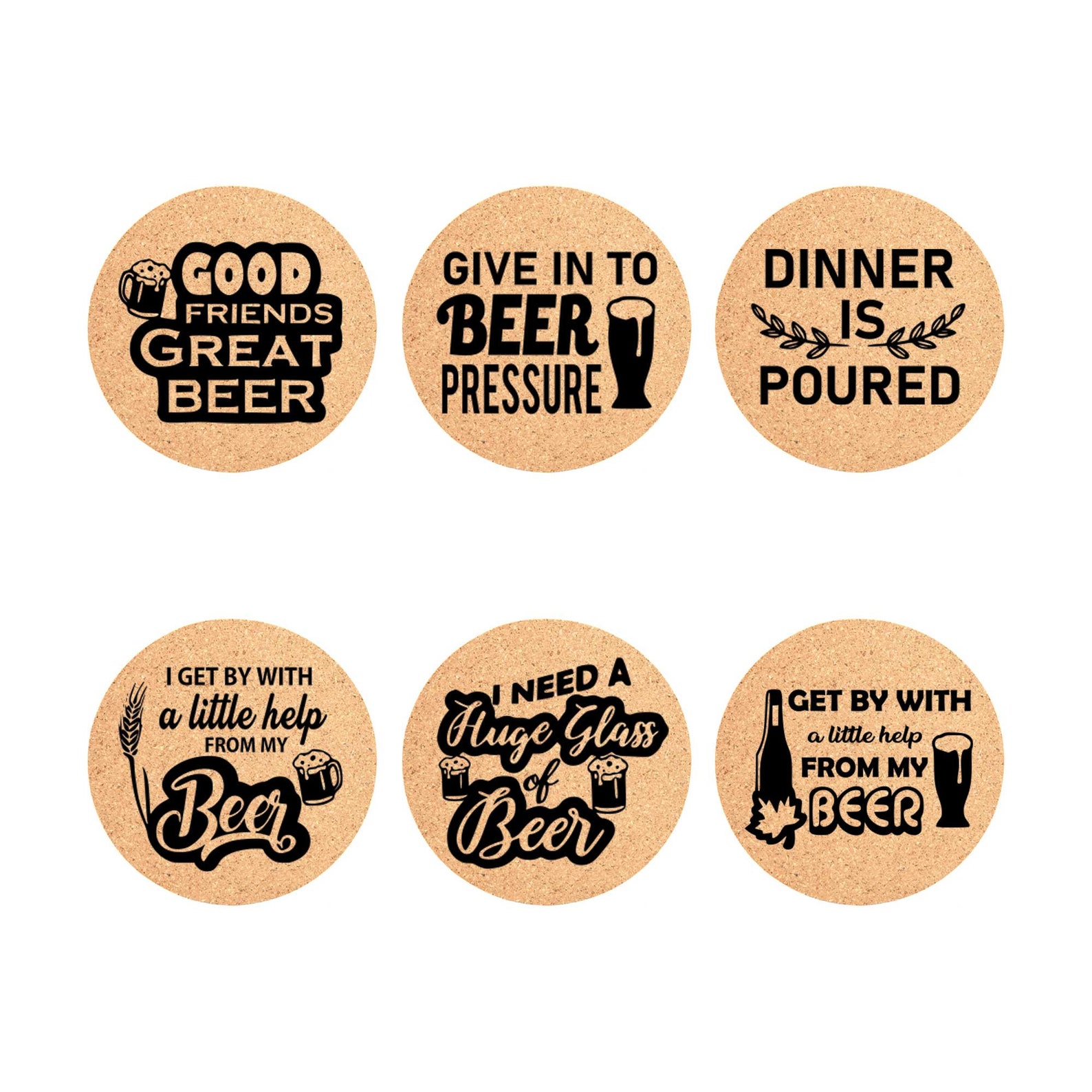 Beer Sayings, Beer, Cork Coasters, Husband Gift, Boyfriend Gift ...
