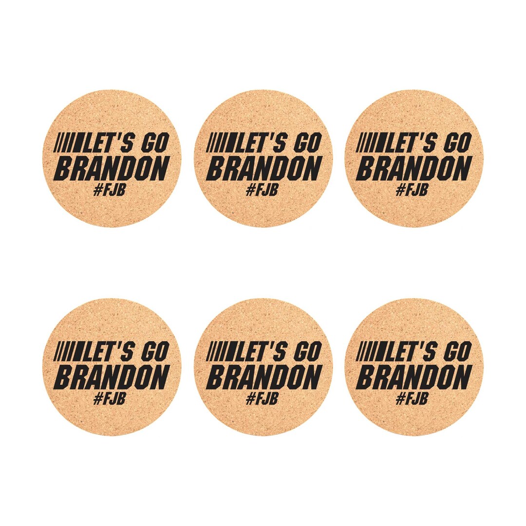 Let's Go Brandon FJB Cork Coasters - Etsy