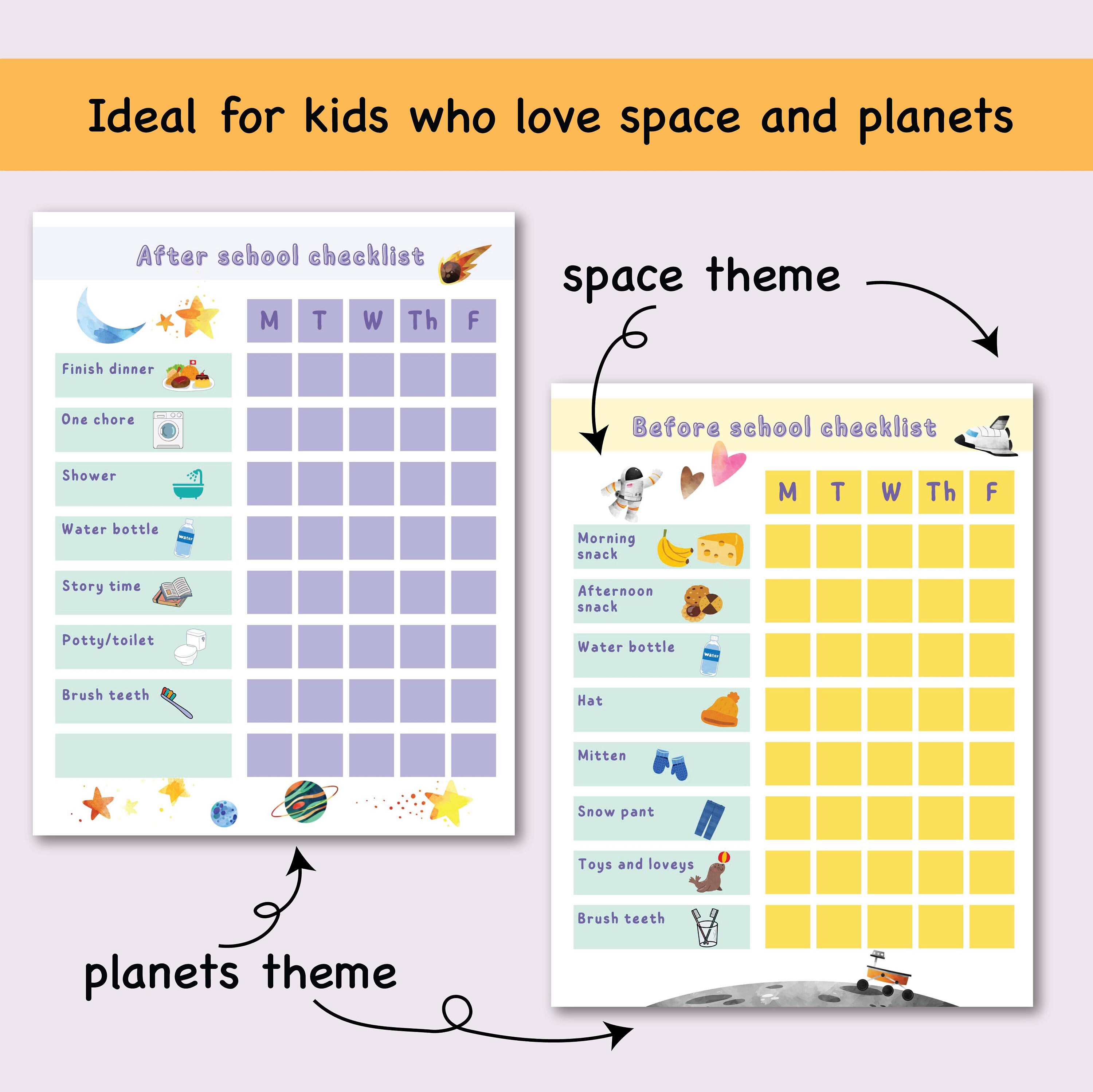 Preschool Daily Routine School Chore Morning Evening Visual Schedule ...