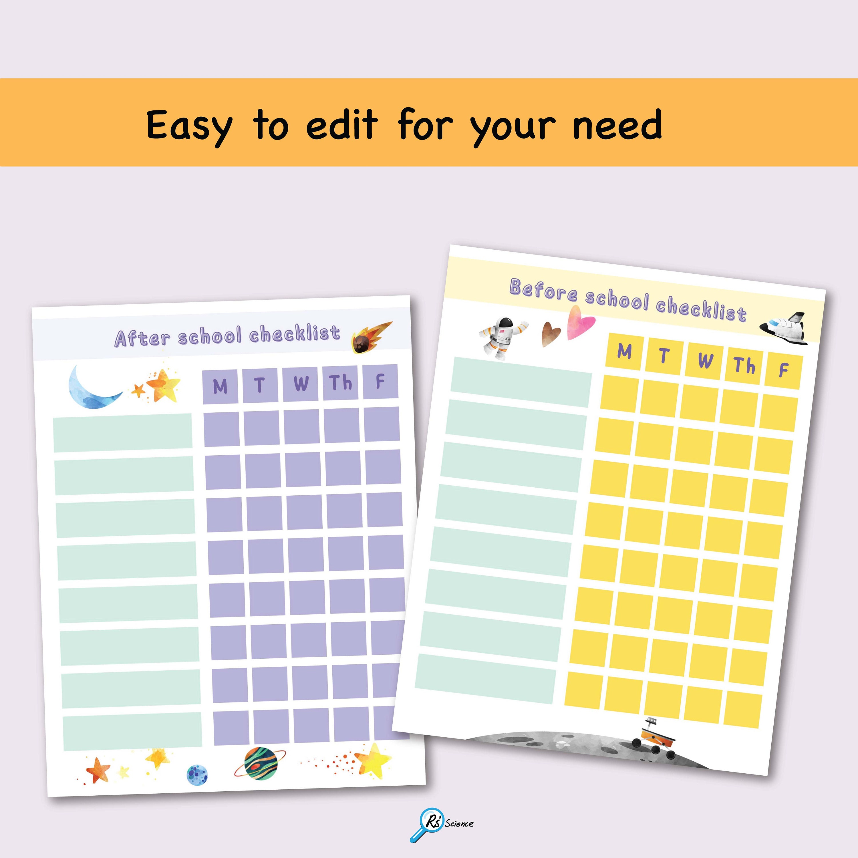 Preschool Daily Routine School Chore Morning Evening Visual Schedule ...