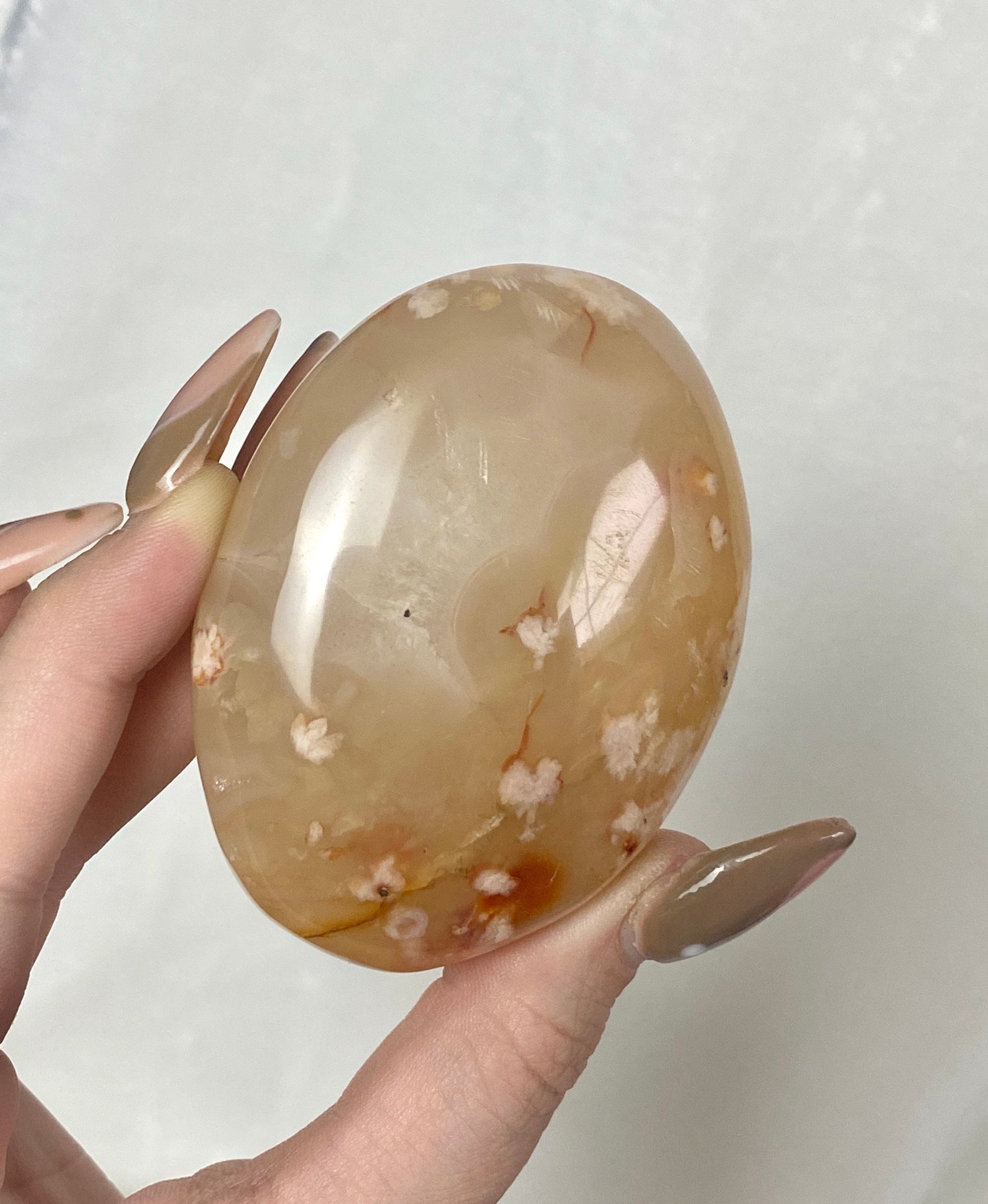 Flower Agate Palm Stones - Etsy