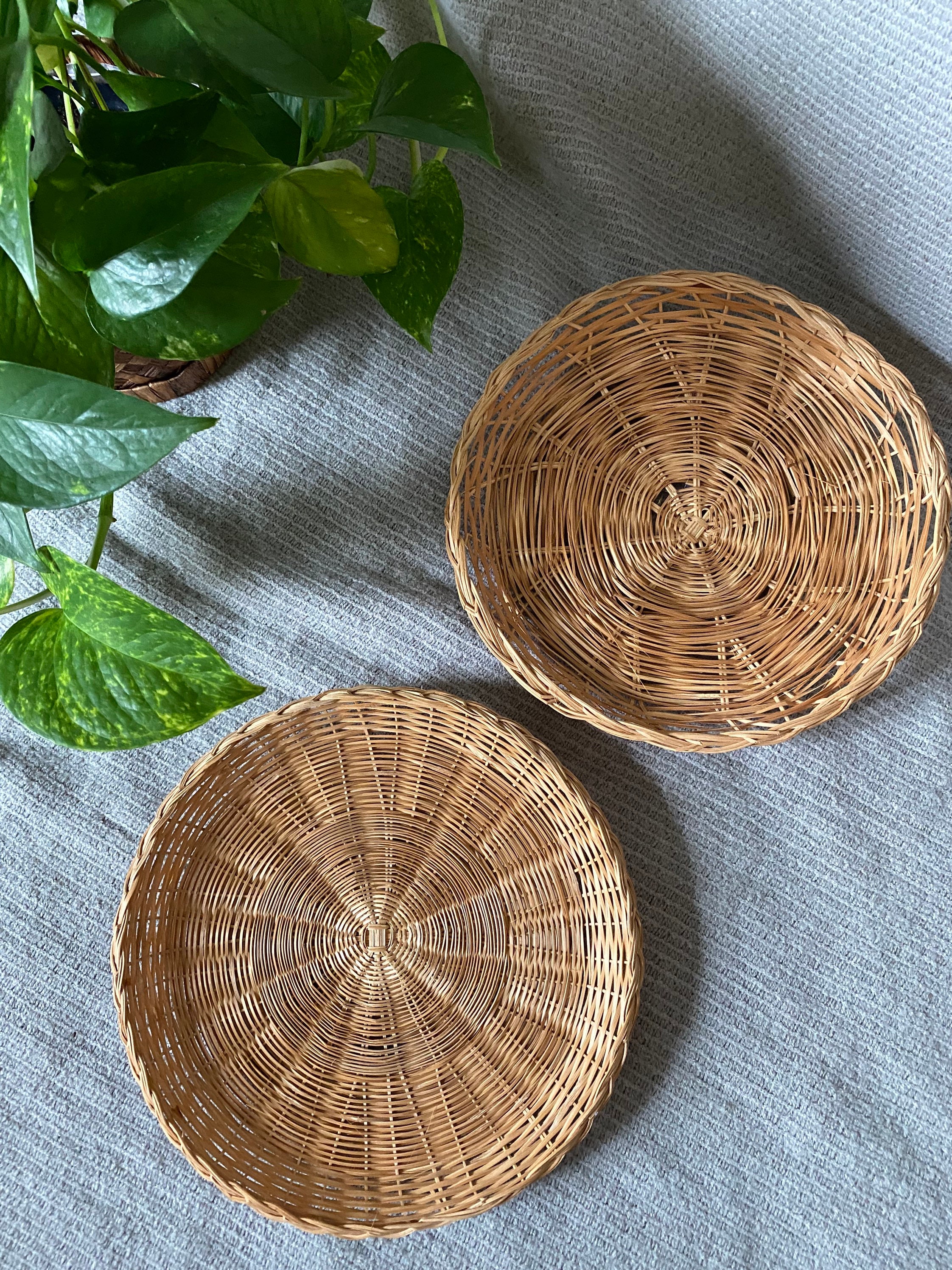 Wicker Plates | Basket Wall | Farmhouse Decor - Etsy