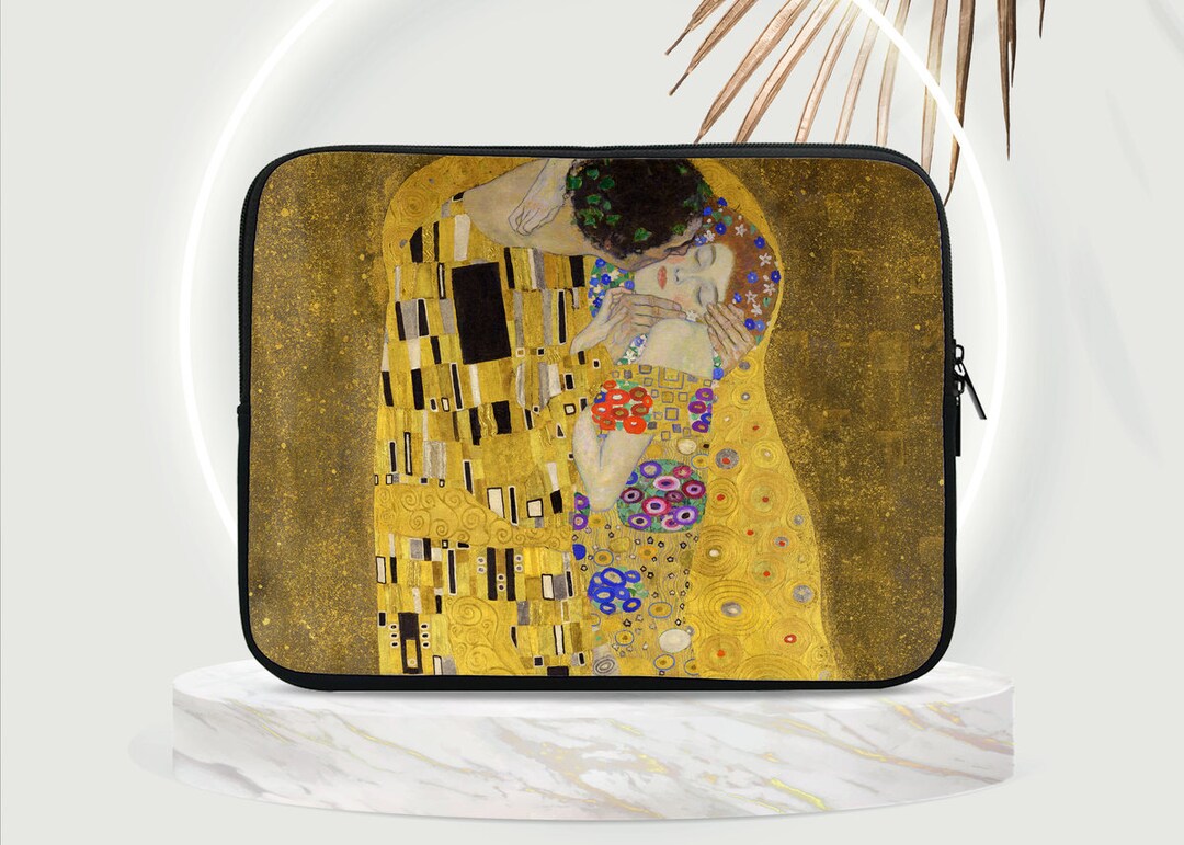 Gustav Klimt the Kiss Laptop Sleeve – Modern Art Neoprene Bag for 12 13 ...