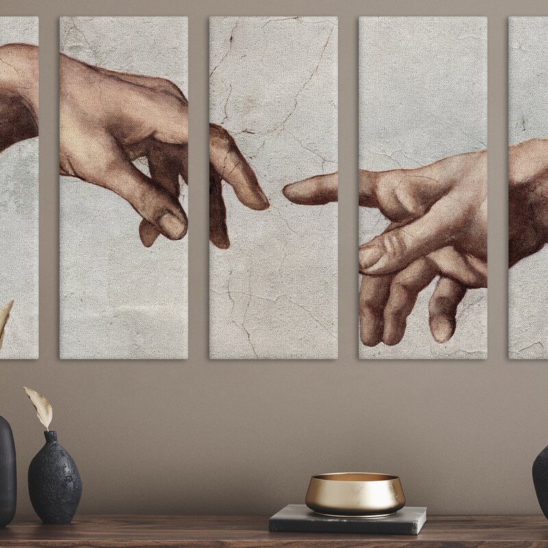 Creation of Adam Canvas Art - Etsy