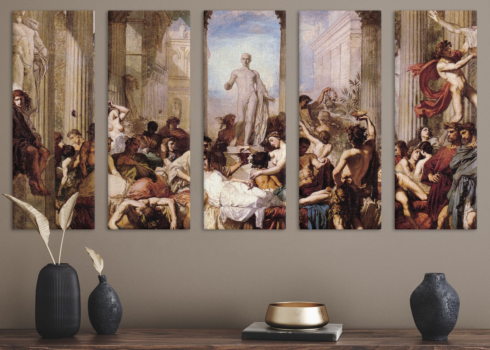 The Romans Decadence Canvas Wall Art Set Of 5 Pictures Thomas | Etsy
