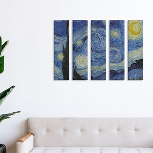 The Starry Night Panels Picture Wall Art Home Decoration | Etsy