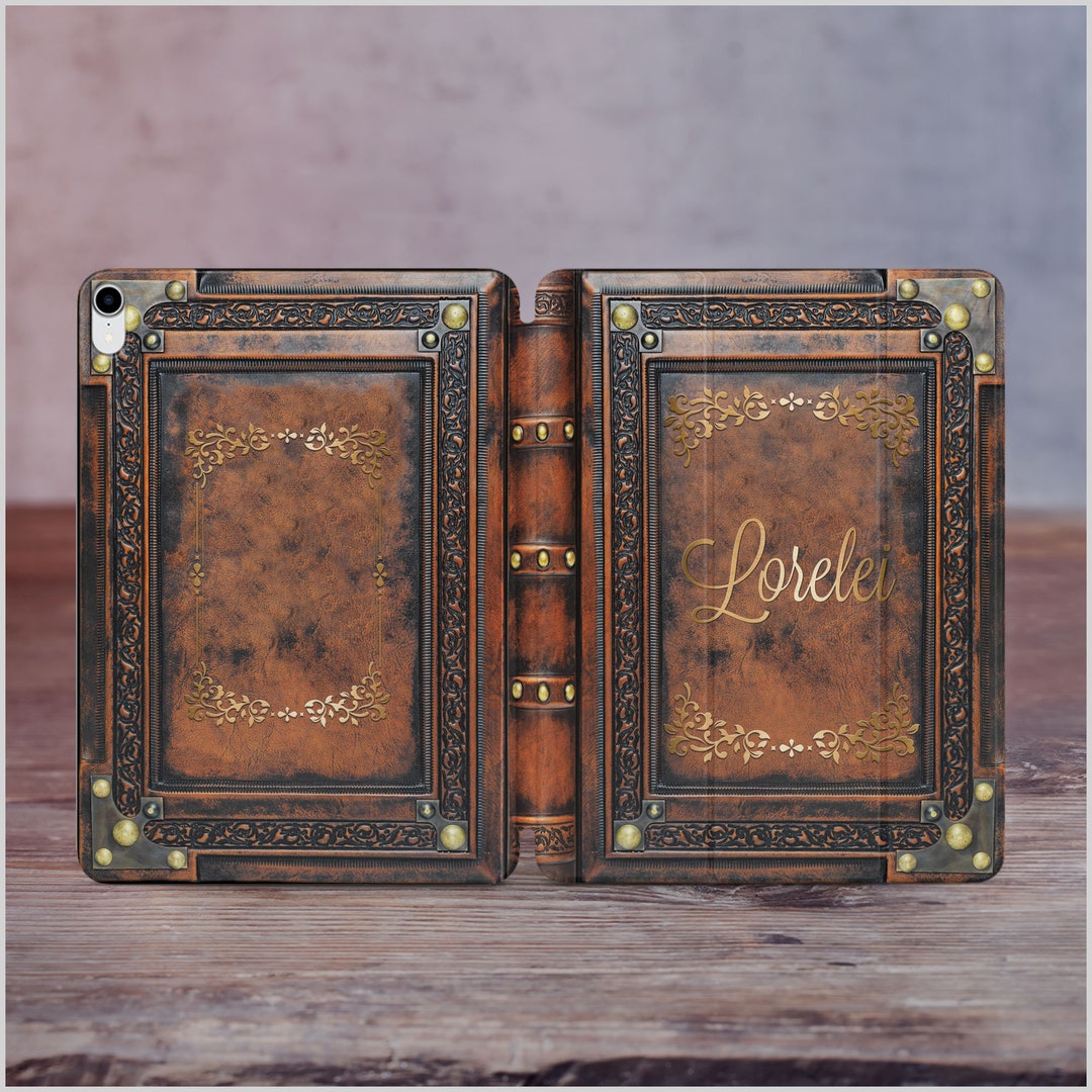 Custom “book Cover” iPad Case | Leather-print Magnetic Smart Folio for ...