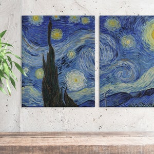 The Starry Night Panels Picture Wall Art Home Decoration | Etsy