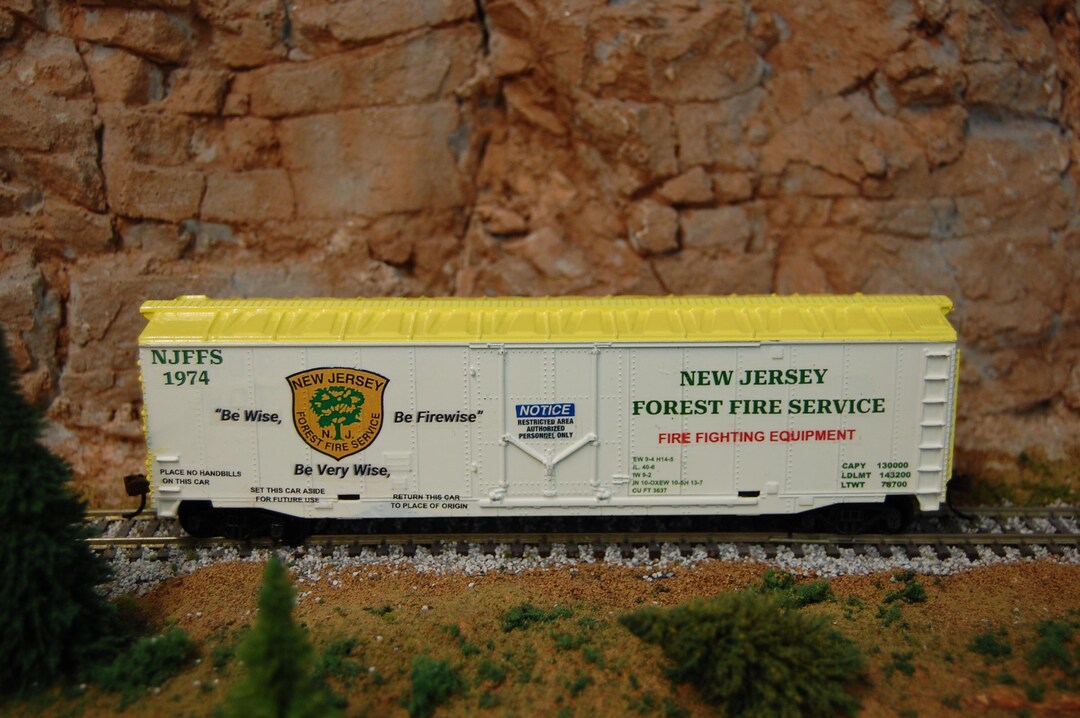 HO Scale New Jersey Forest Fire Service Box Car. - Etsy